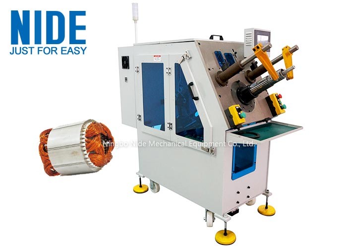 High efficiency automatic compression motor stator coil winding inserter
